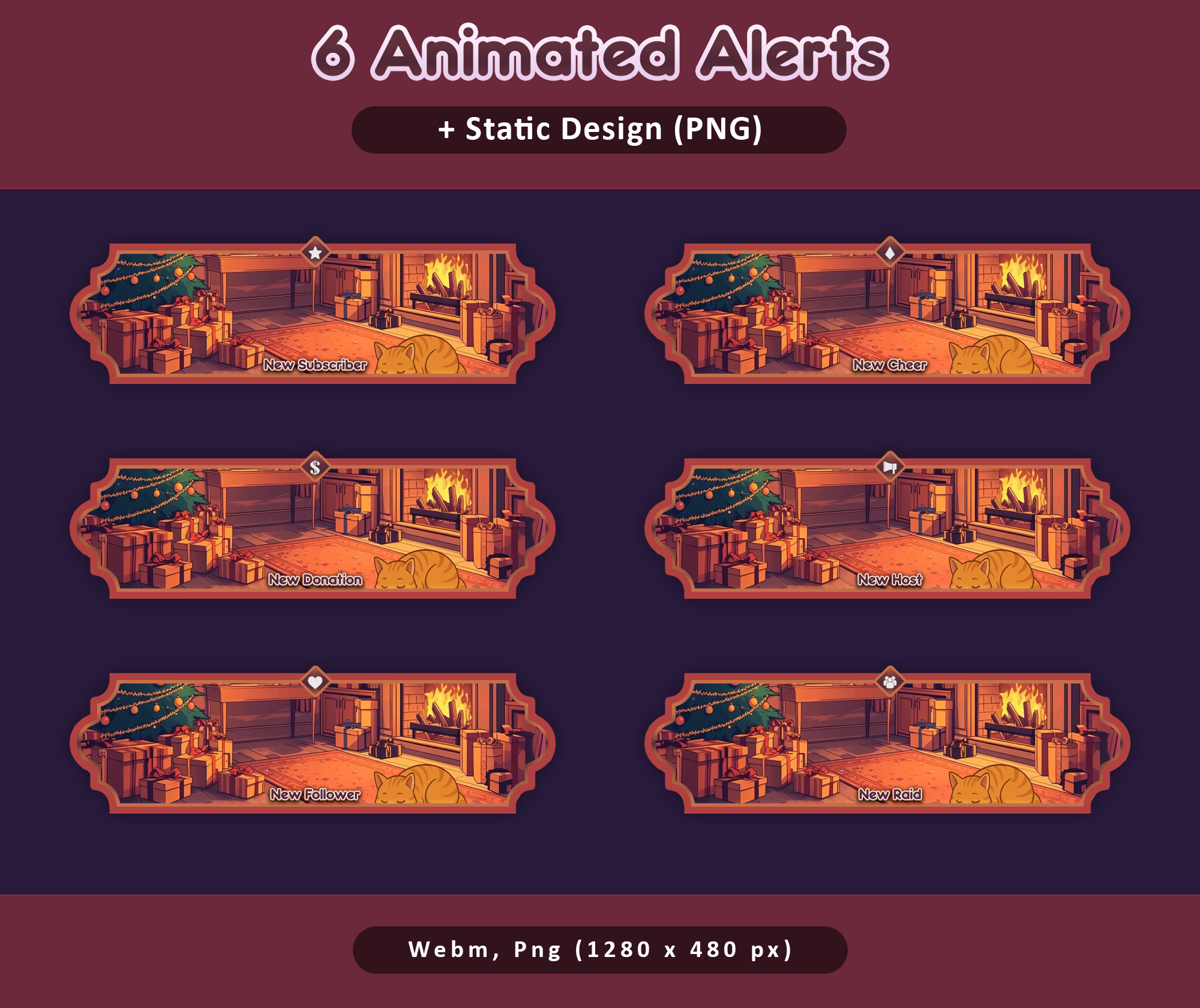 Christmas Tree Animated Stream Package Twitch Overlay,YouTube... by ...