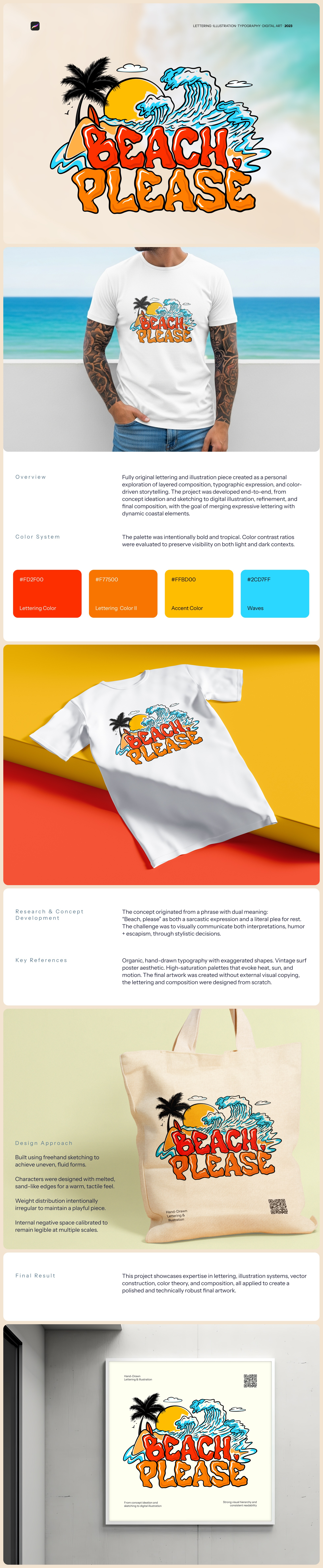 Beach, Please — Lettering & Illustration by Alana Rodrigues on Dribbble