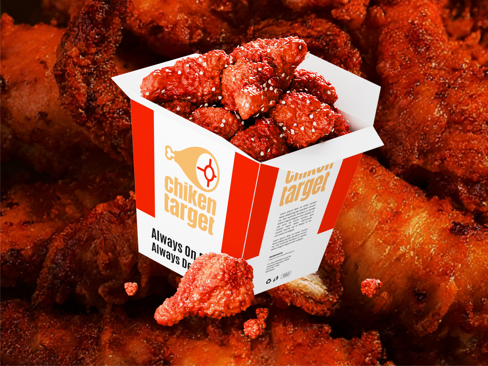 Chiken Target Logo and Visual Design by Garagephic Studio on Dribbble