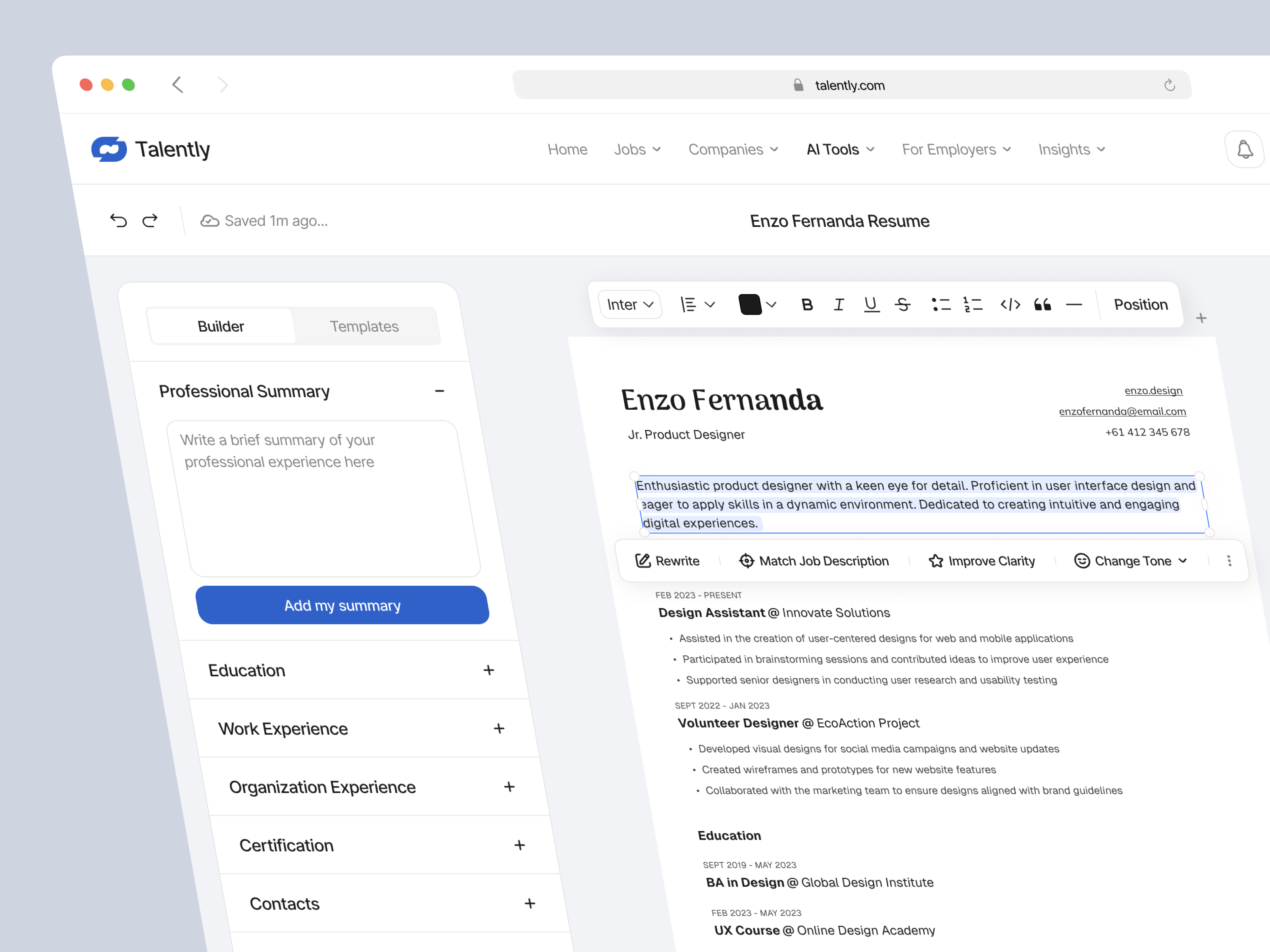 AI Resume Builder Dashboard by Pickolab Studio on Dribbble