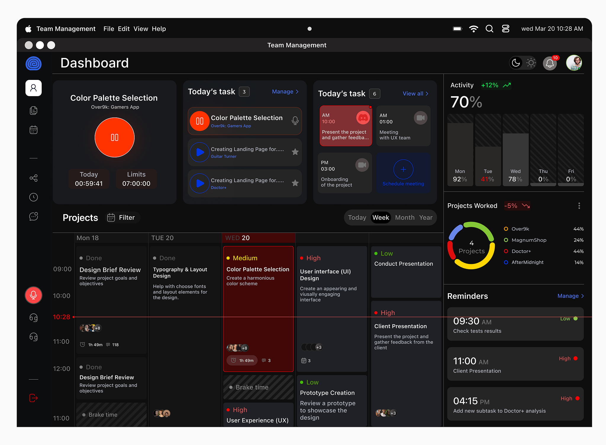 Task Dashboard by Dili on Dribbble