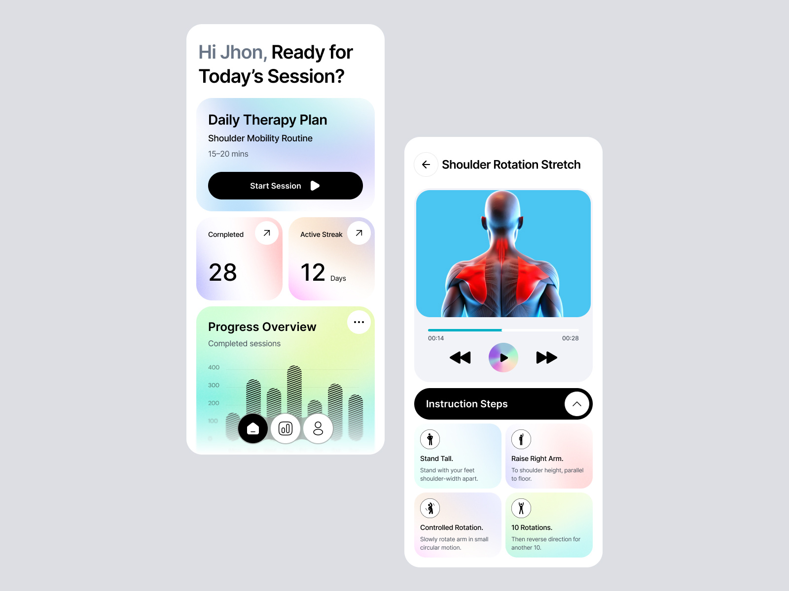 Physical Therapy & Wellness App by Sahin Mia for Pixelean - Ui/Ux ...