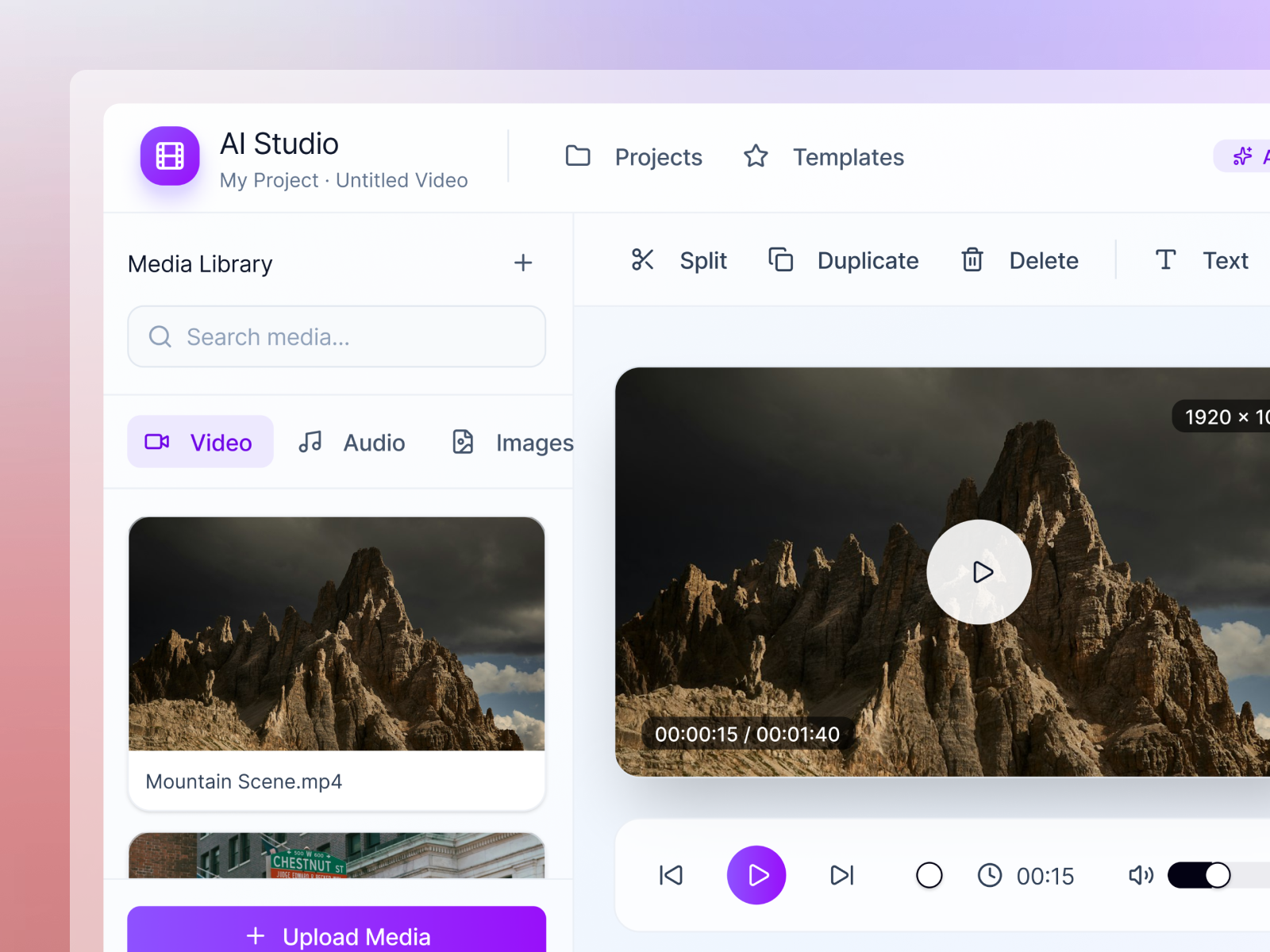 Video Editing UI Media Library, Timeline & Motion Tools by Swan Design ...