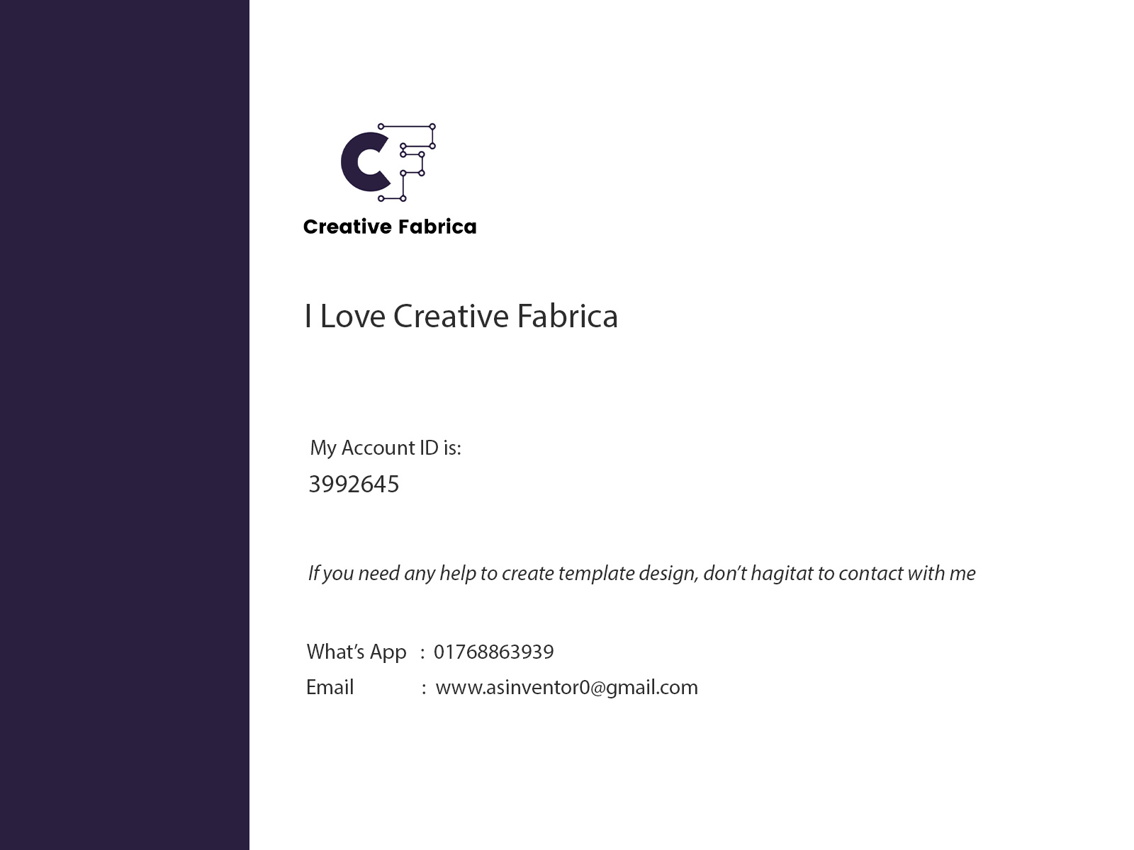 Creative Fabrica My Account Details By As Studio On Dribbble