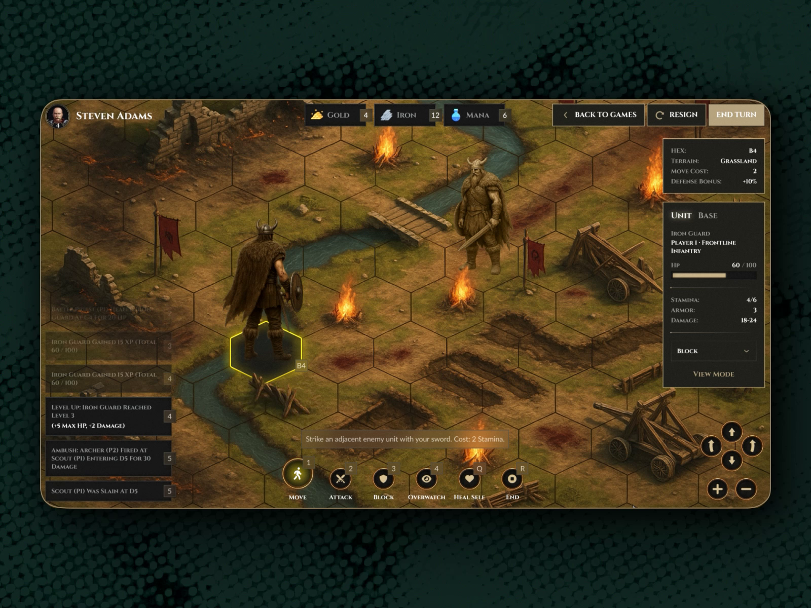 Hex Strategy Tactical RPG Game - UI Dark Fantasy Aesthetic ⚔️ by vino ...