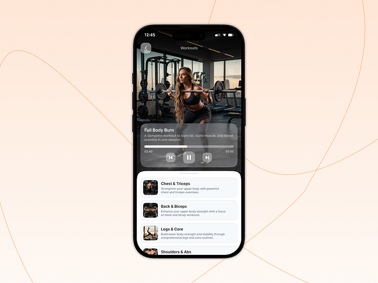 Fitness Workout App – Mobile UI Design by Abhishek Patel on Dribbble