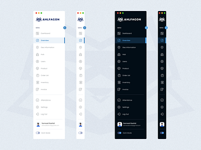 Dashboard Side Menu Design by Samsad Rashid on Dribbble