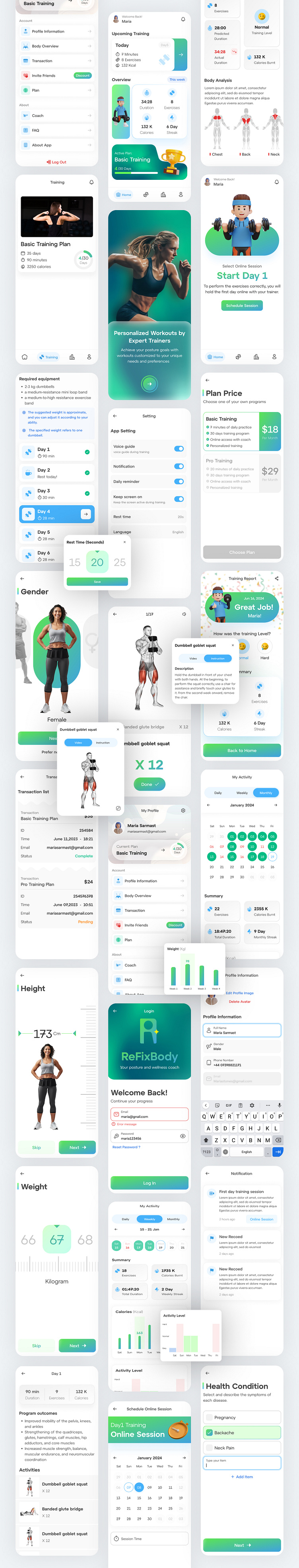 Health & Wellness App UI Design by Muhamad Rashvand on Dribbble