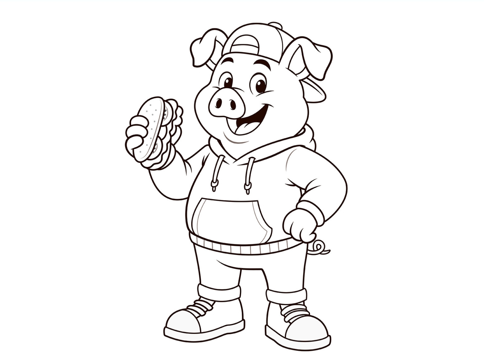 How to Draw a Pig Cartoon Character (step by step) by Beehaya on Dribbble