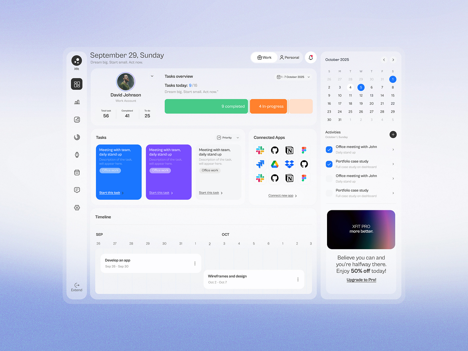 Dashboard Design - Personal & Work by Sheraz Ahmed on Dribbble