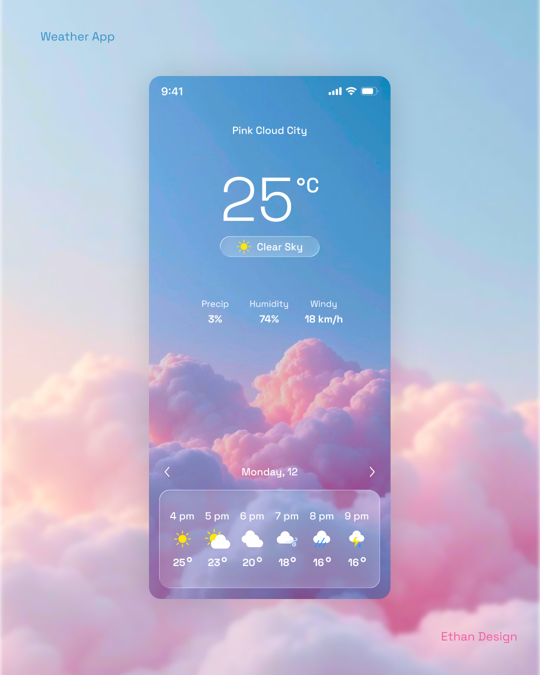 Weather App by Ethan Design on Dribbble