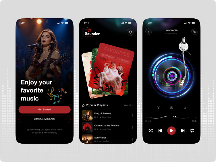 Minimal & Modern Music Player App — UI/UX Exploration by Faruk Hossain on Dribbble