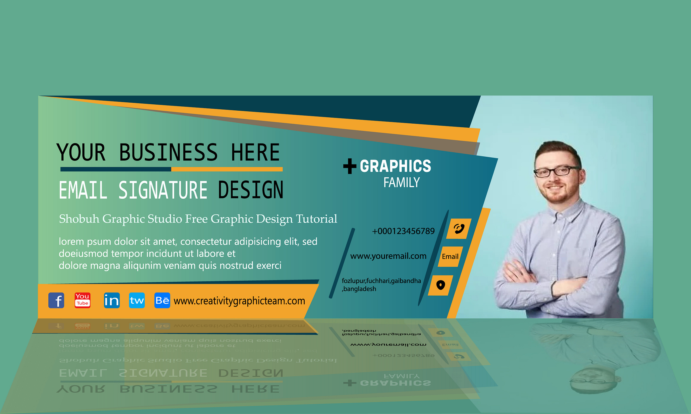 Email signature template by MD RUBEL HOSEN on Dribbble