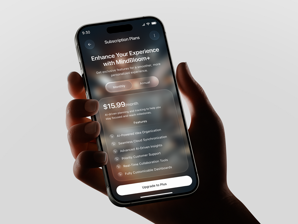 Subscription UI – AI App Design by Fazlur Rahman on Dribbble