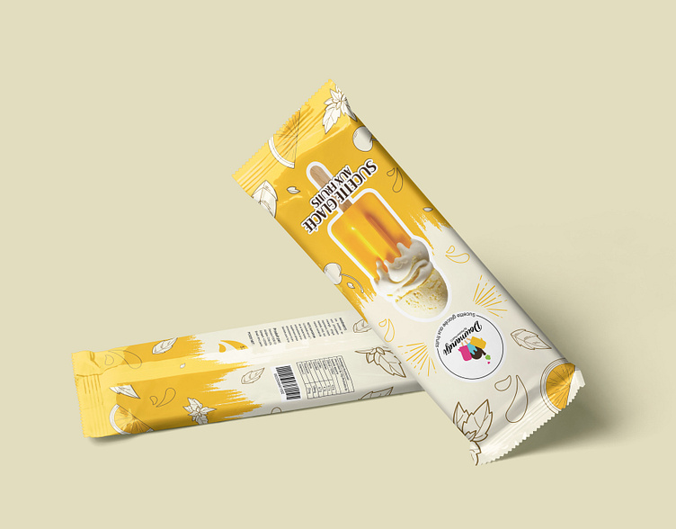 Ice Cream Snack Label & Packaging Design by Zahangir Hossain on Dribbble