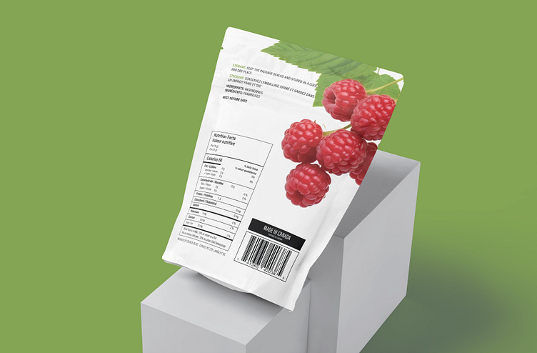 Raspberries Fruit Pouch Label Packaging Design by Zahangir Hossain on ...