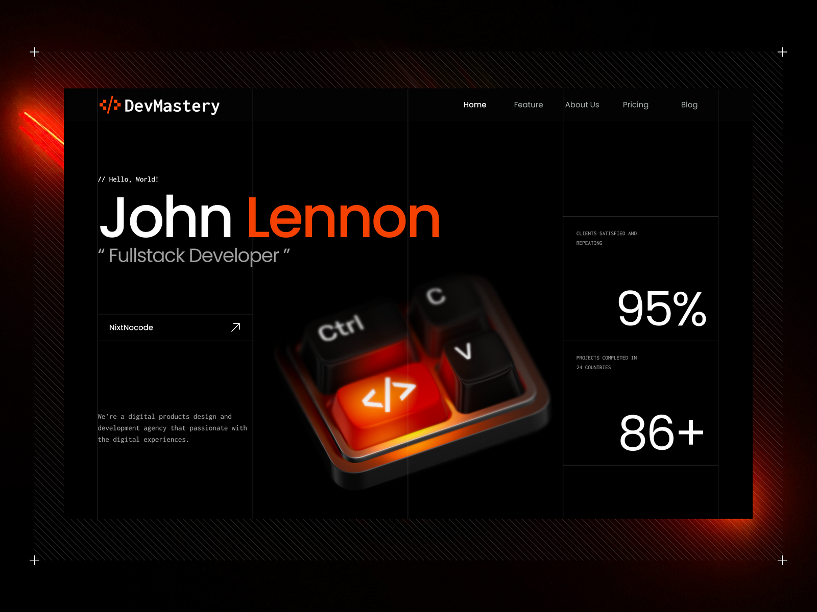 Dev Mastery - Sleek Dark-Mode Portfolio & Agency Website by UIXFlow on ...