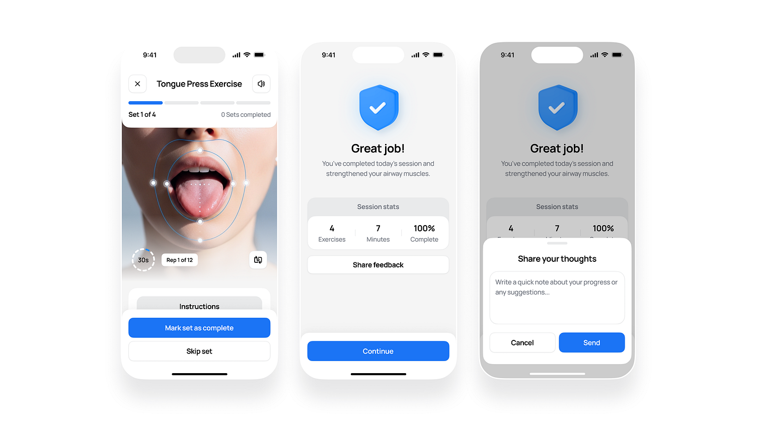 Airway Trainer – Mobile App / Guided Exercise by Andrés Soria on Dribbble