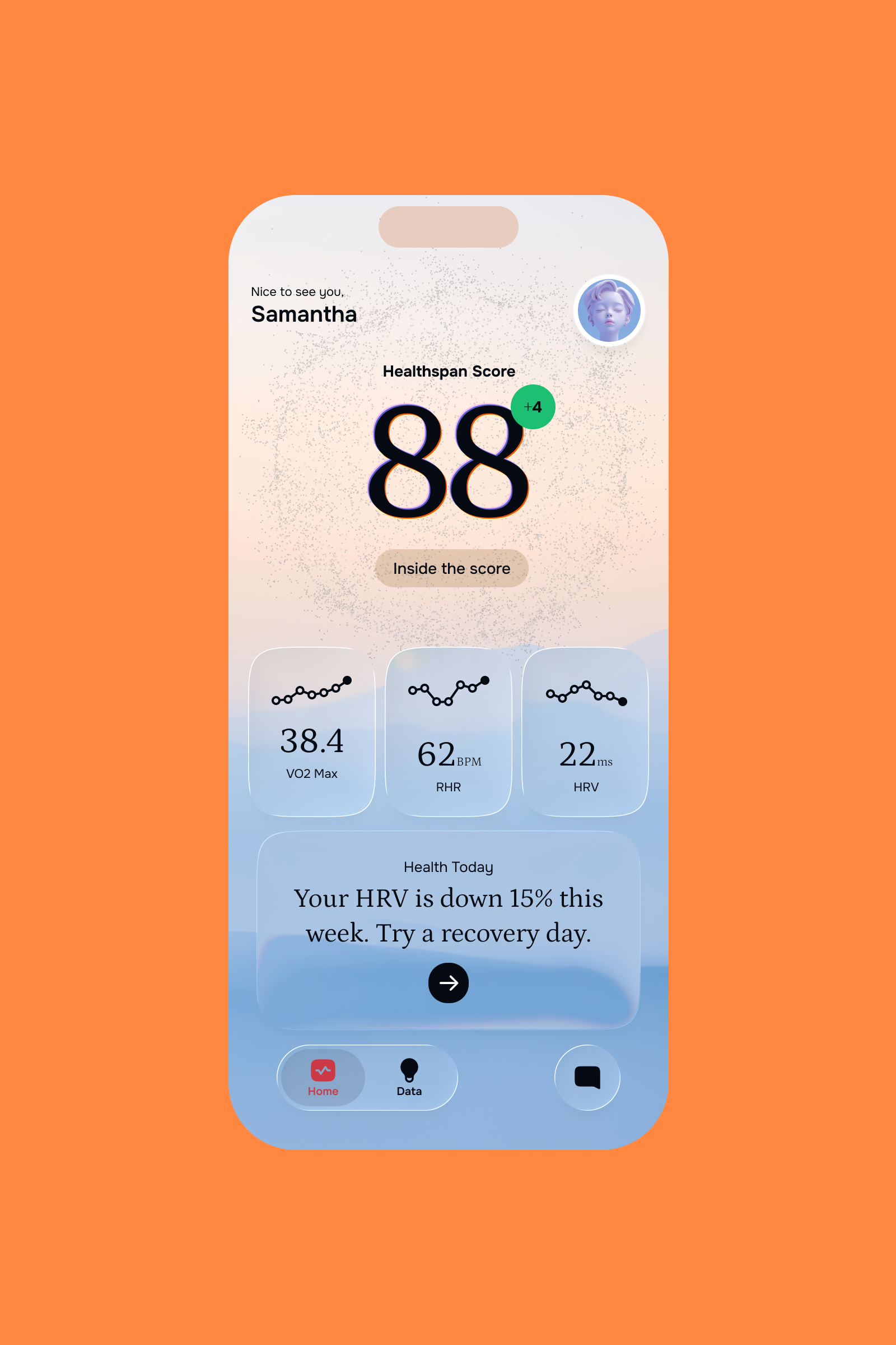 Tempo — iOS Home UI · SwiftUI prototype with liquid-glass cards by Igor Savelev on Dribbble