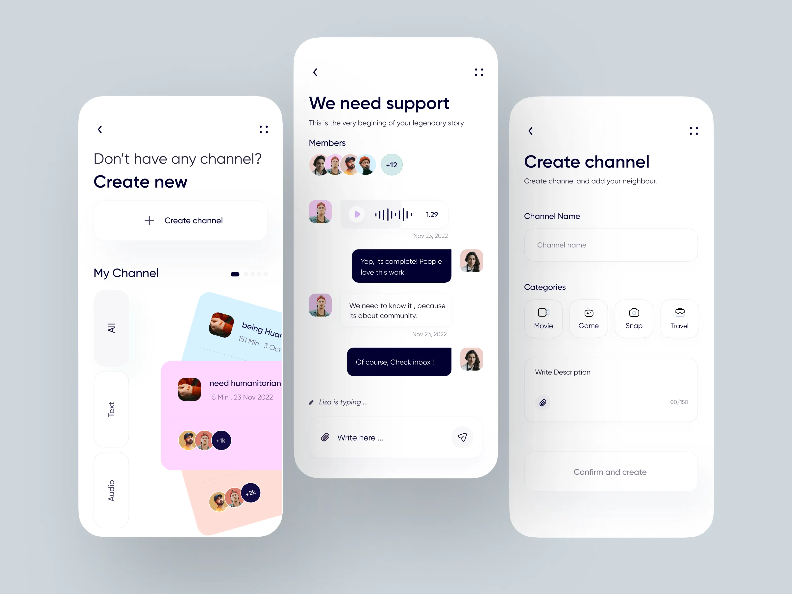 Social App UI for Easy Channel Management by Ofspace UX/UI on Dribbble