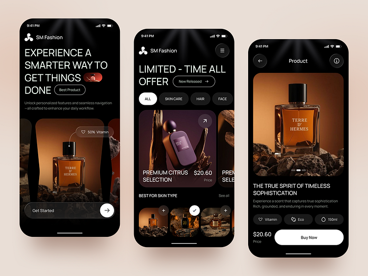 Luxury Perfume & Beauty Store Mobile App UI/UX Design by Gm Shamim ...