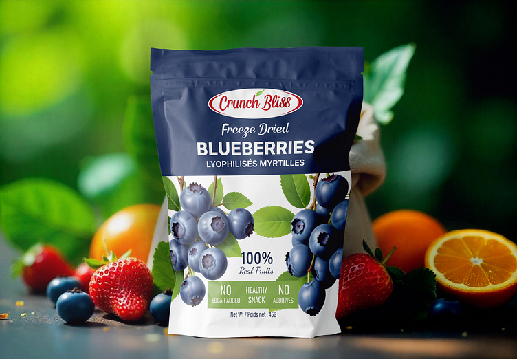 Blueberries Pouch Bag And Packaging Design by Zahangir Hossain on Dribbble