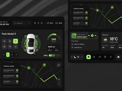 Modern Car Infotainment Interface by Anwarul Azim on Dribbble