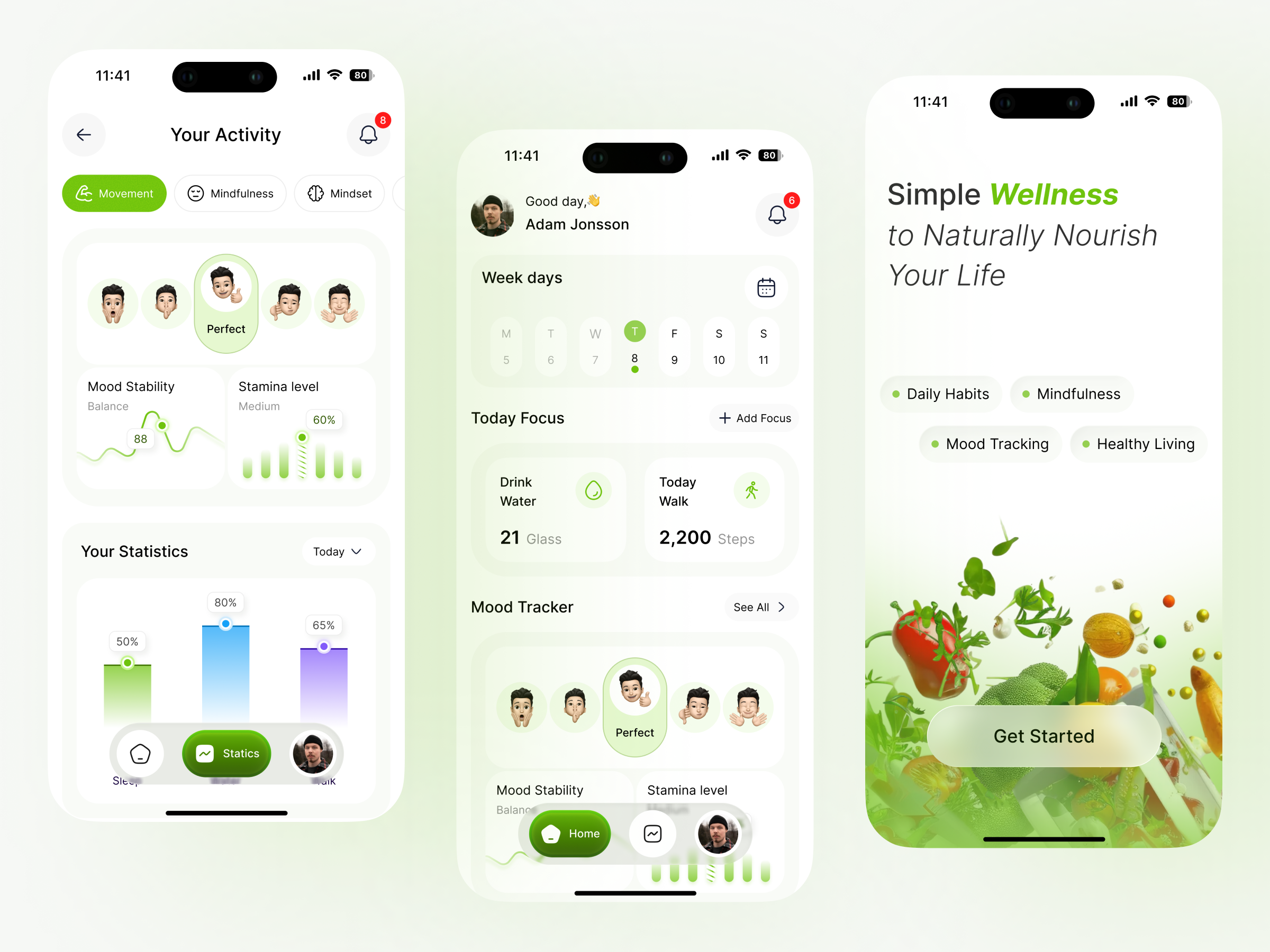 Wellness & Mood Tracking App UI | Health Activity & Daily Habit by Asif ...