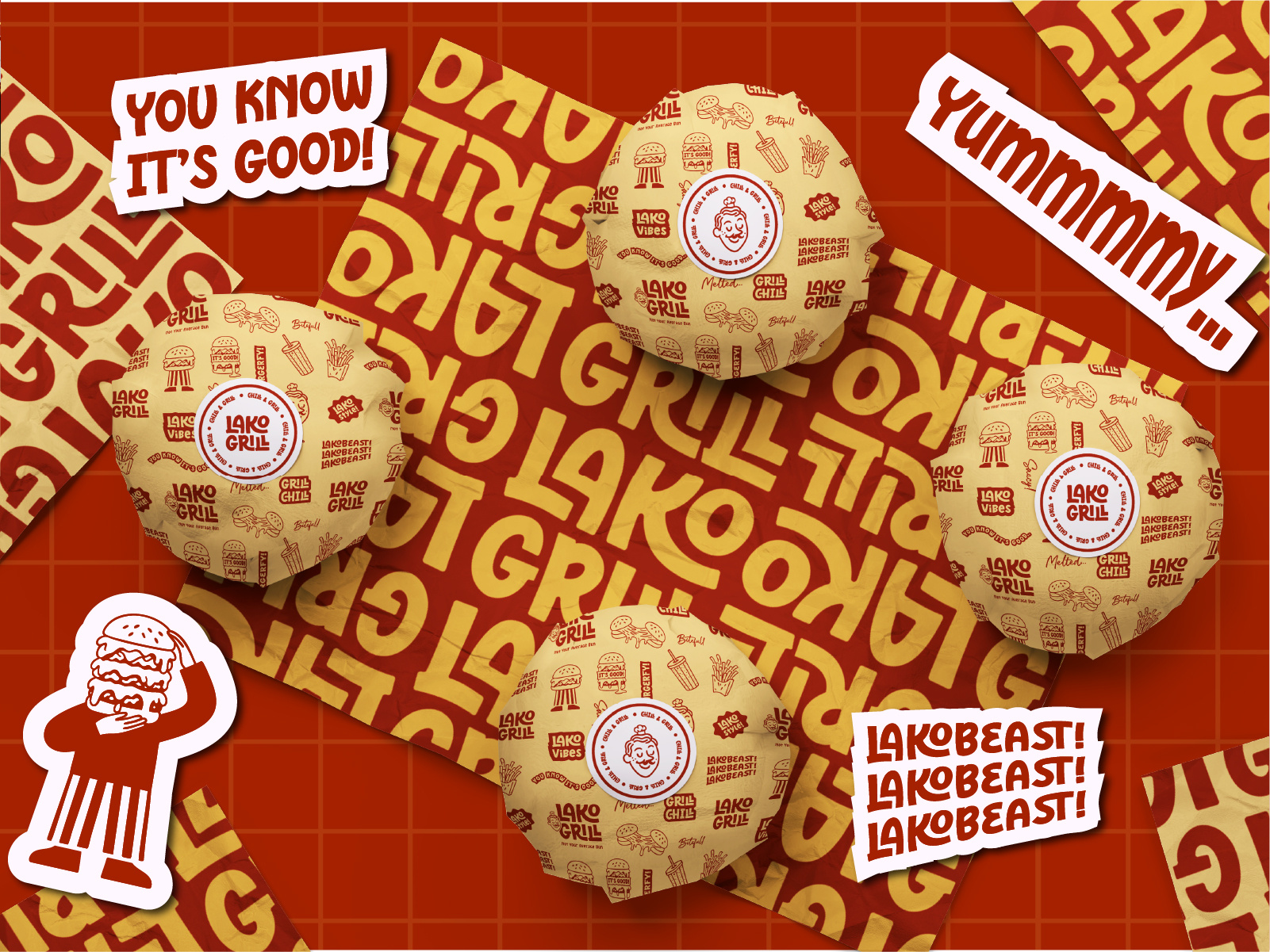 Lako Grill Burger Branding by Raya Designs Studio on Dribbble