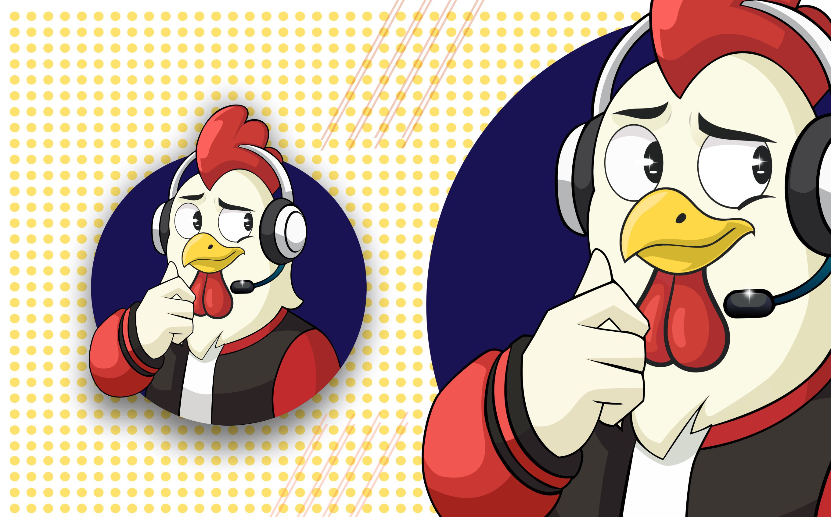 Rooster Cartoon Mascot Logo by Gaming Logo & YouTube/Twitch Branding ...