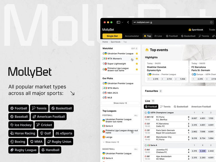 Mollybet: Sidebar by Starishev Dmitriy for Flatstudio on Dribbble