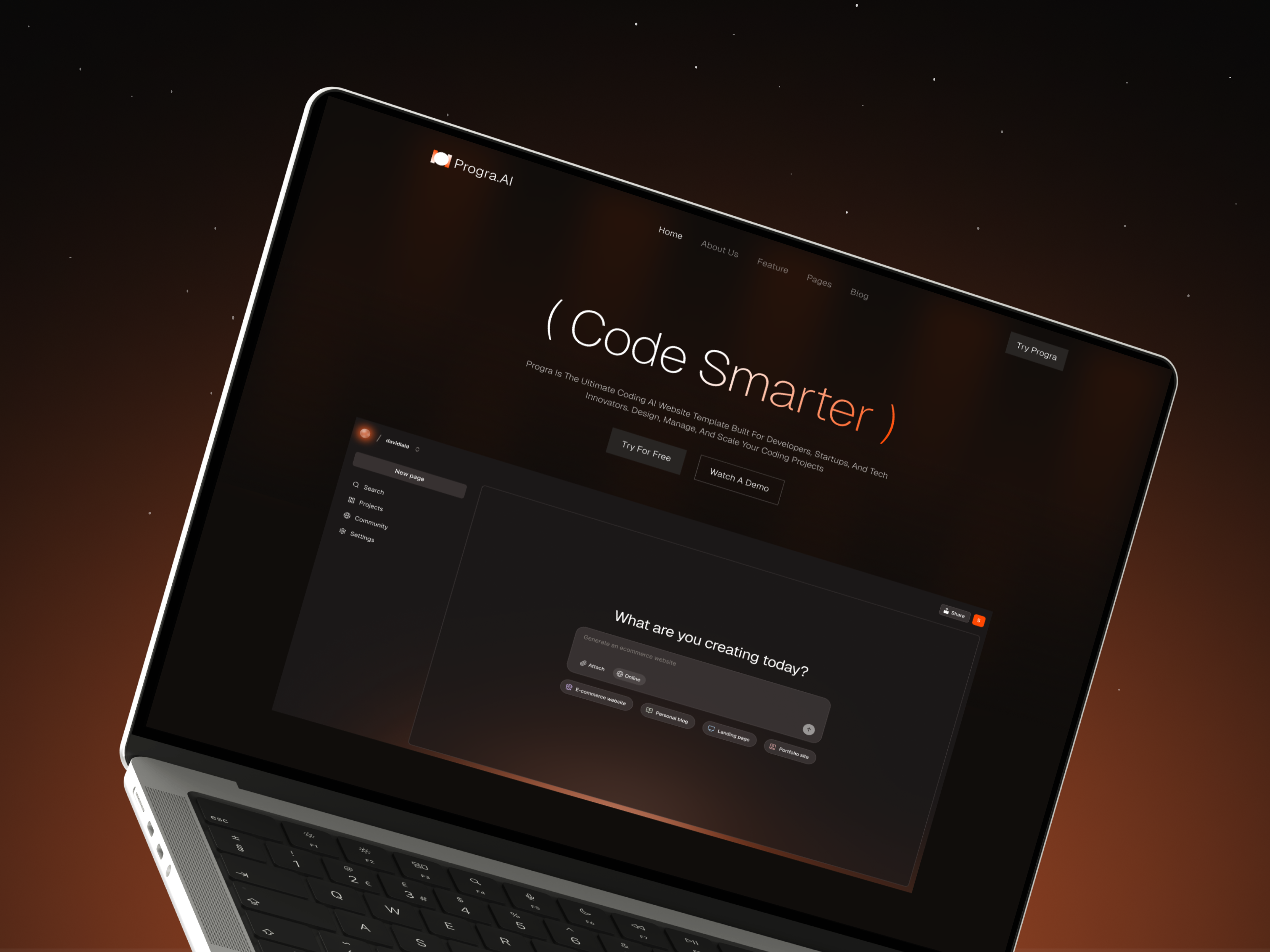 Ai agent website design - Progra.ai by Nizam on Dribbble