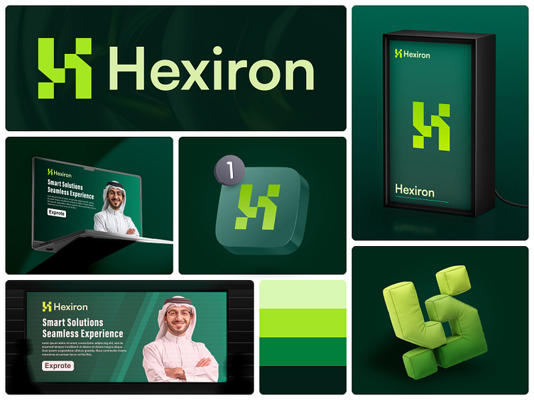 Hexiron – Modern Tech Identity Logo | Smart, Geometric & Futuris by ...