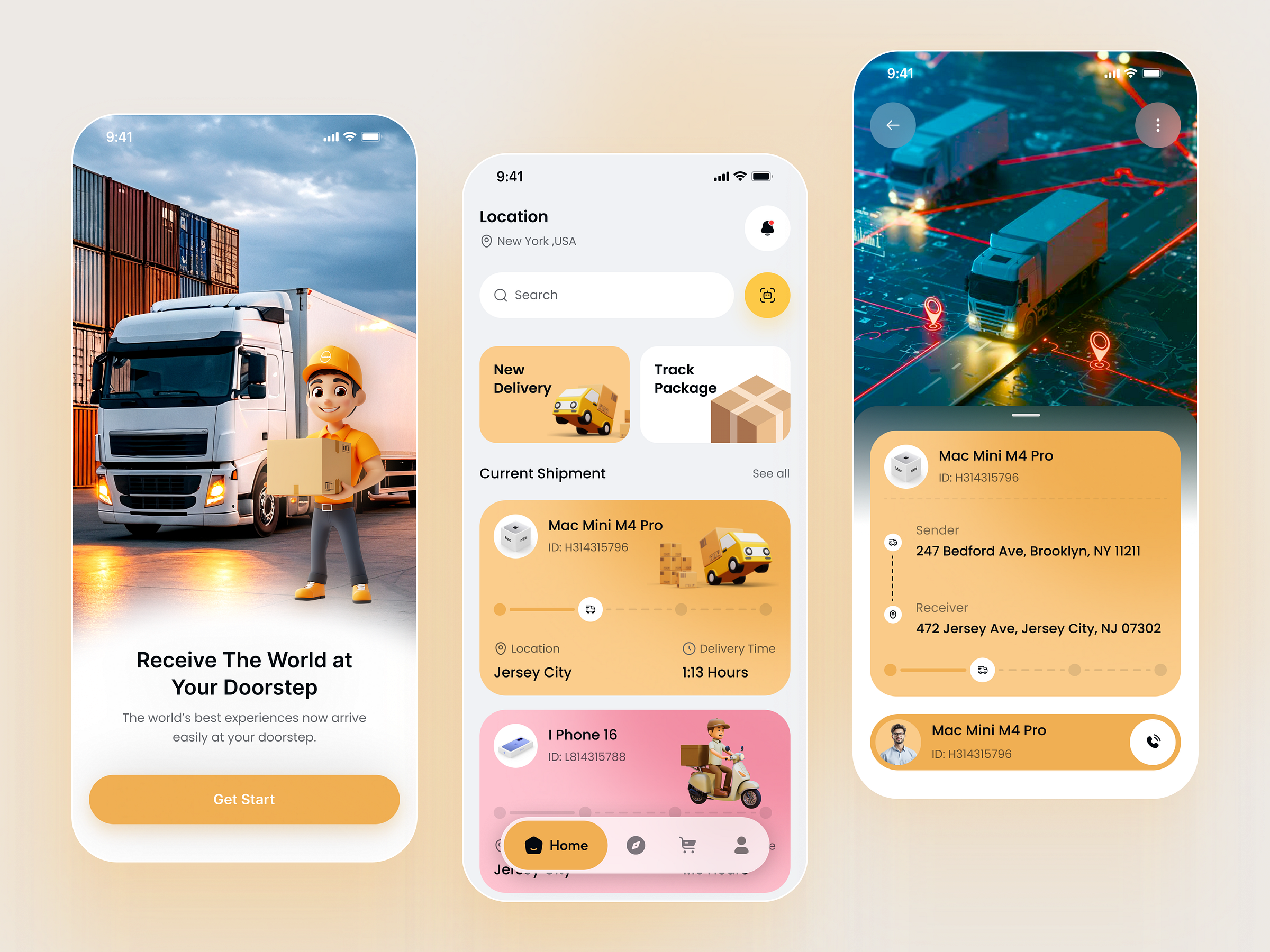 Logistics - Delivery & Tracking App by Abu Hossain on Dribbble
