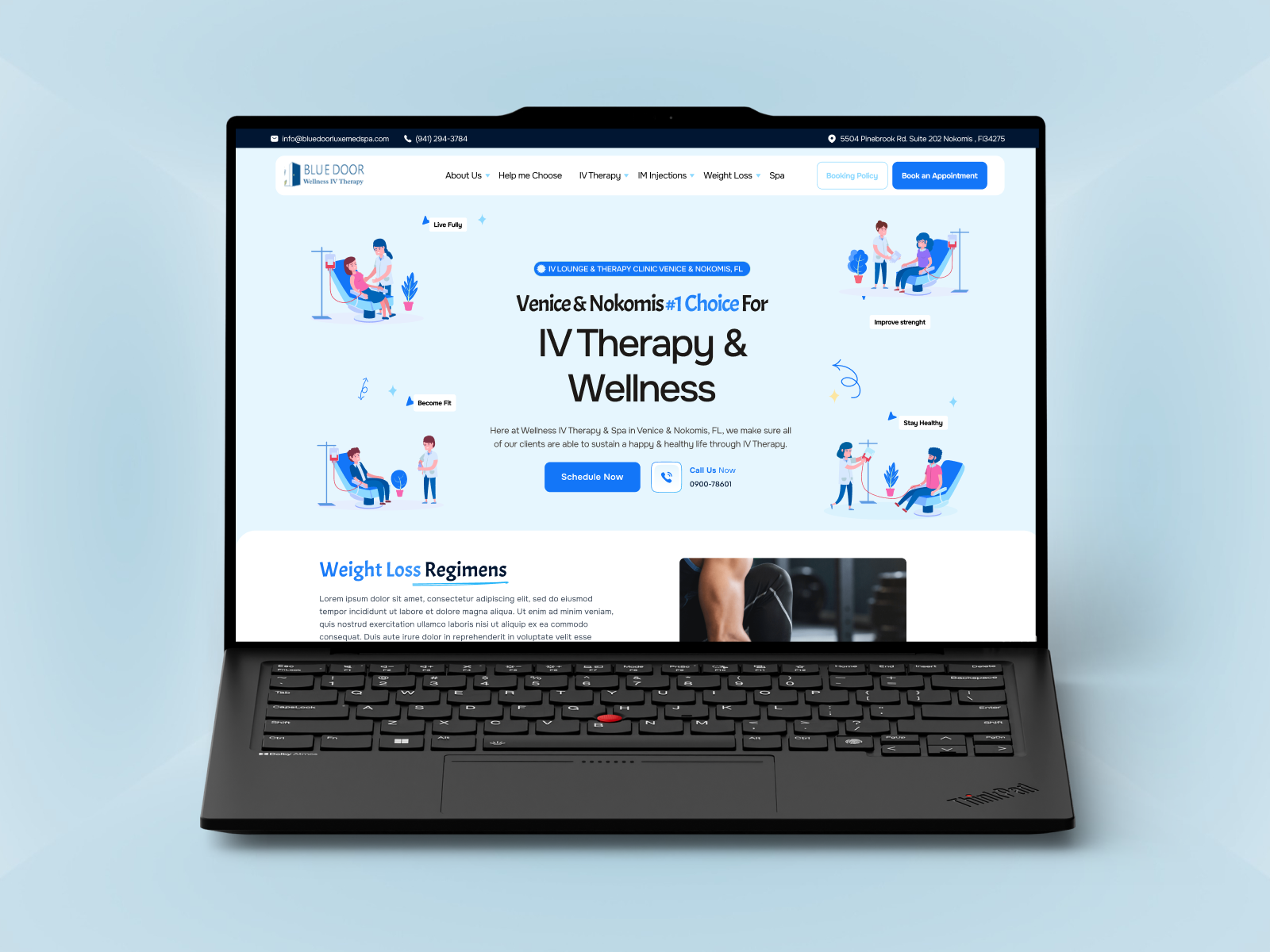 Modern IV Therapy & Wellness UI — Clean Medical Web Des by Asma Zaib on ...