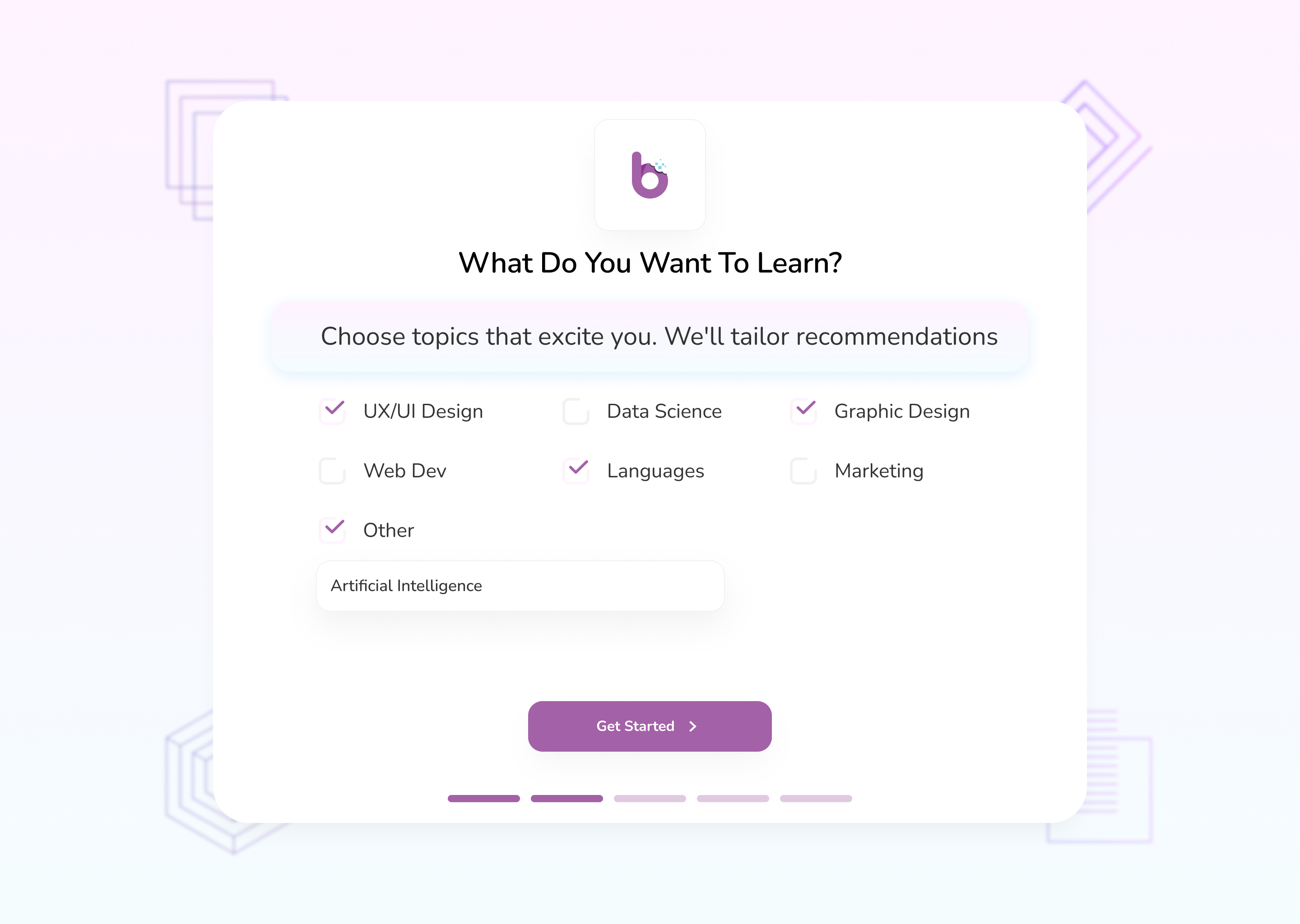 Onboarding Steps UI — ELearning Platform by UIOVIA ® on Dribbble