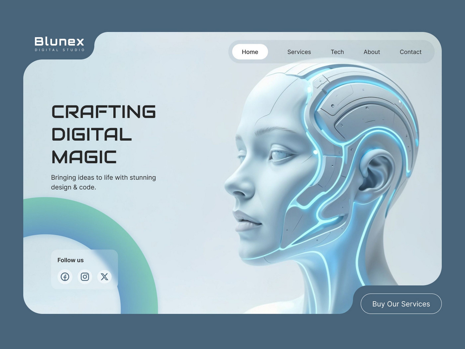 Futuristic AI Hero Section — HTML, CSS & GSAP Animation by Rupz Web ...