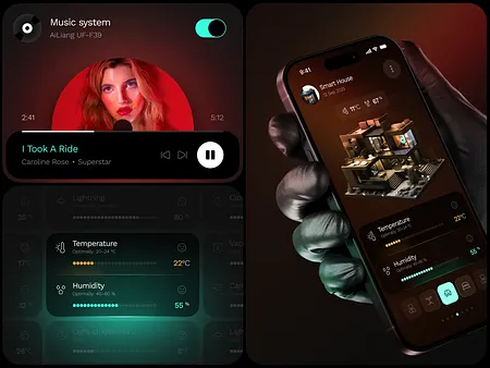 Music Player UI designs, themes, templates and downloadable graphic ...