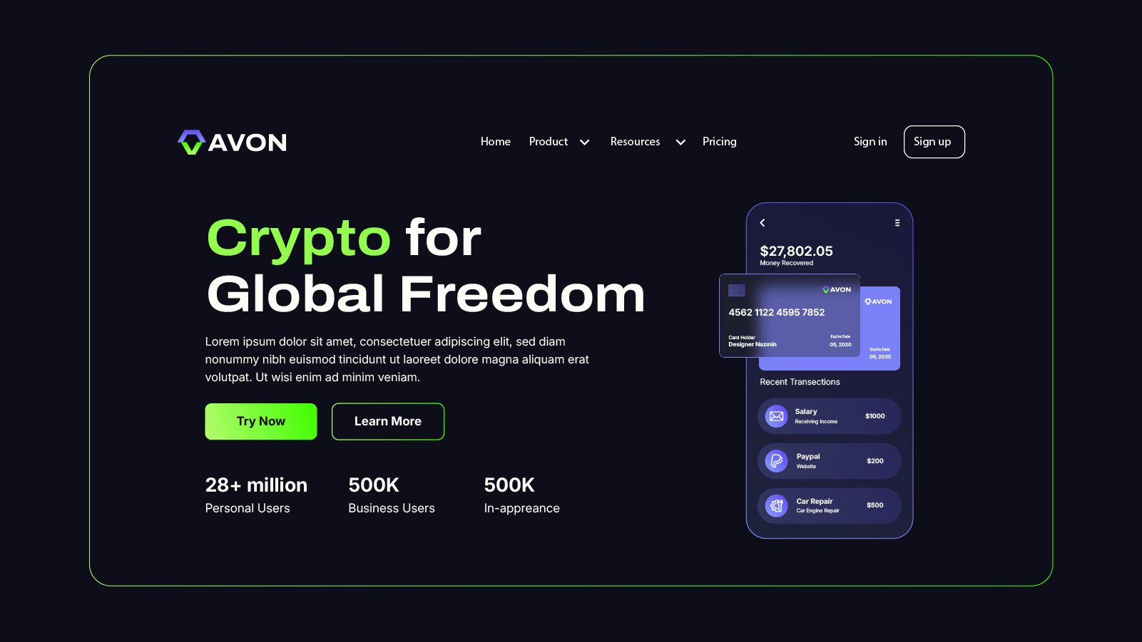 AVON Modern Letter A + V Logo for Crypto, Web3 & Startup. by Designer ...