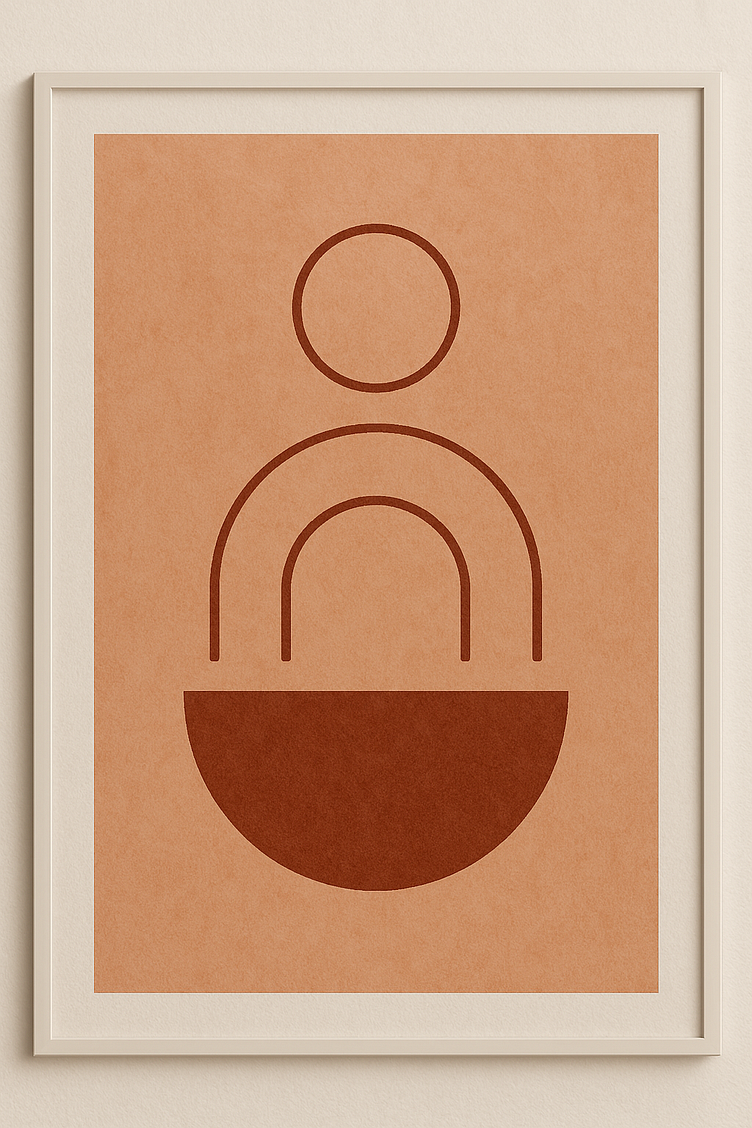 Minimal Abstract Line Art – Clean geometric design in neutral to by ...