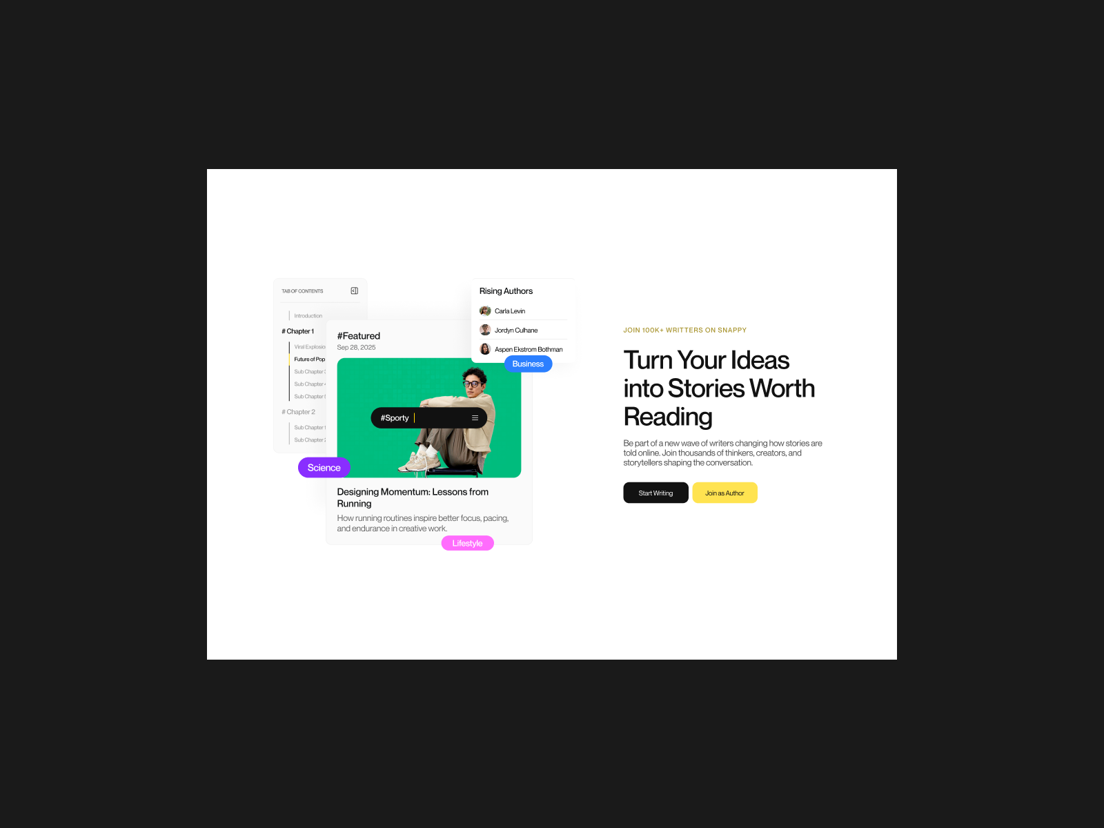 Snappy - News and Media Website by Debora for Hatypo Studio on Dribbble