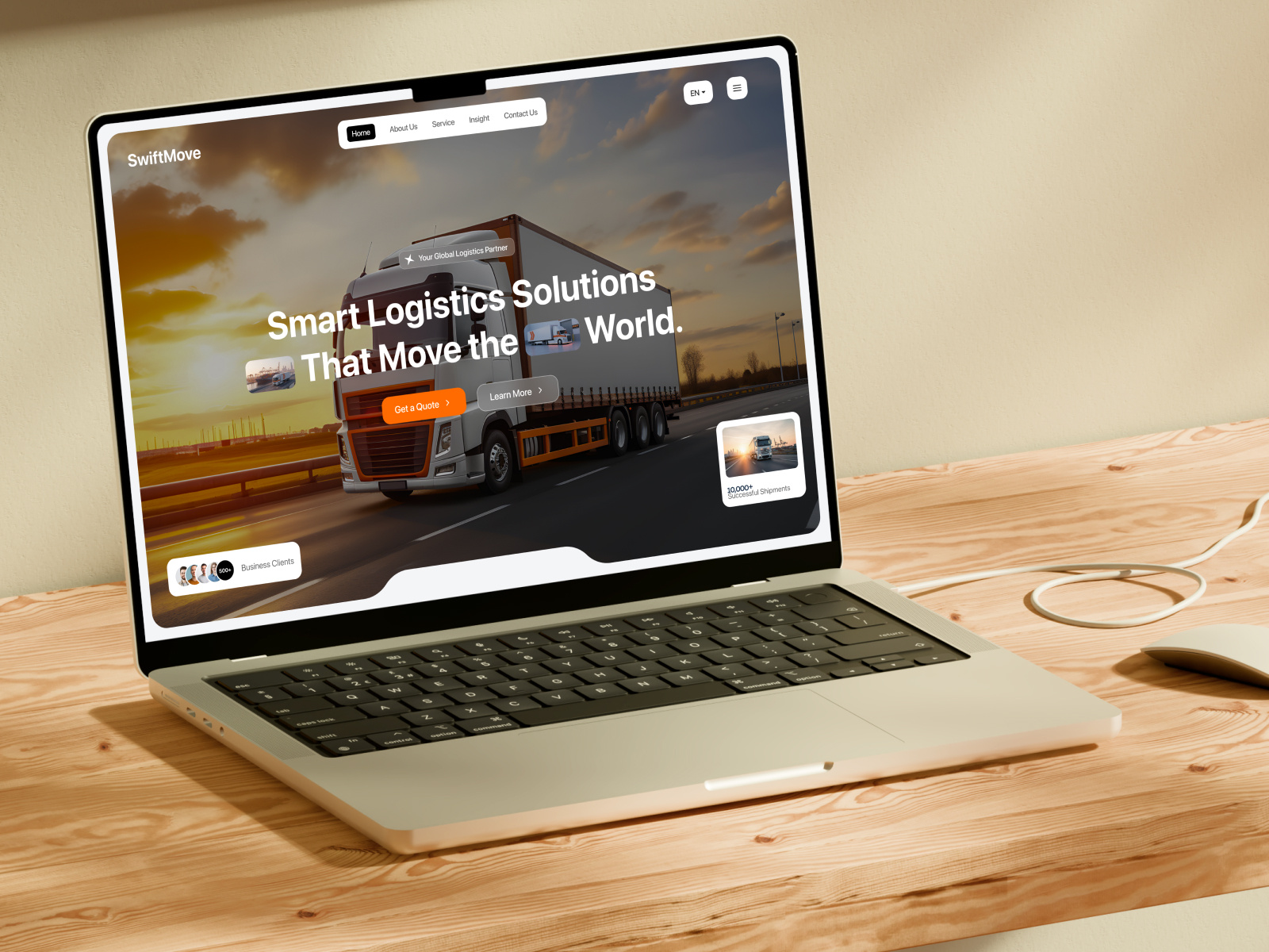 SwiftMove – Logistics & Transportation Website Design by Sahin Mia for Pixelean - Ui/Ux Design ...