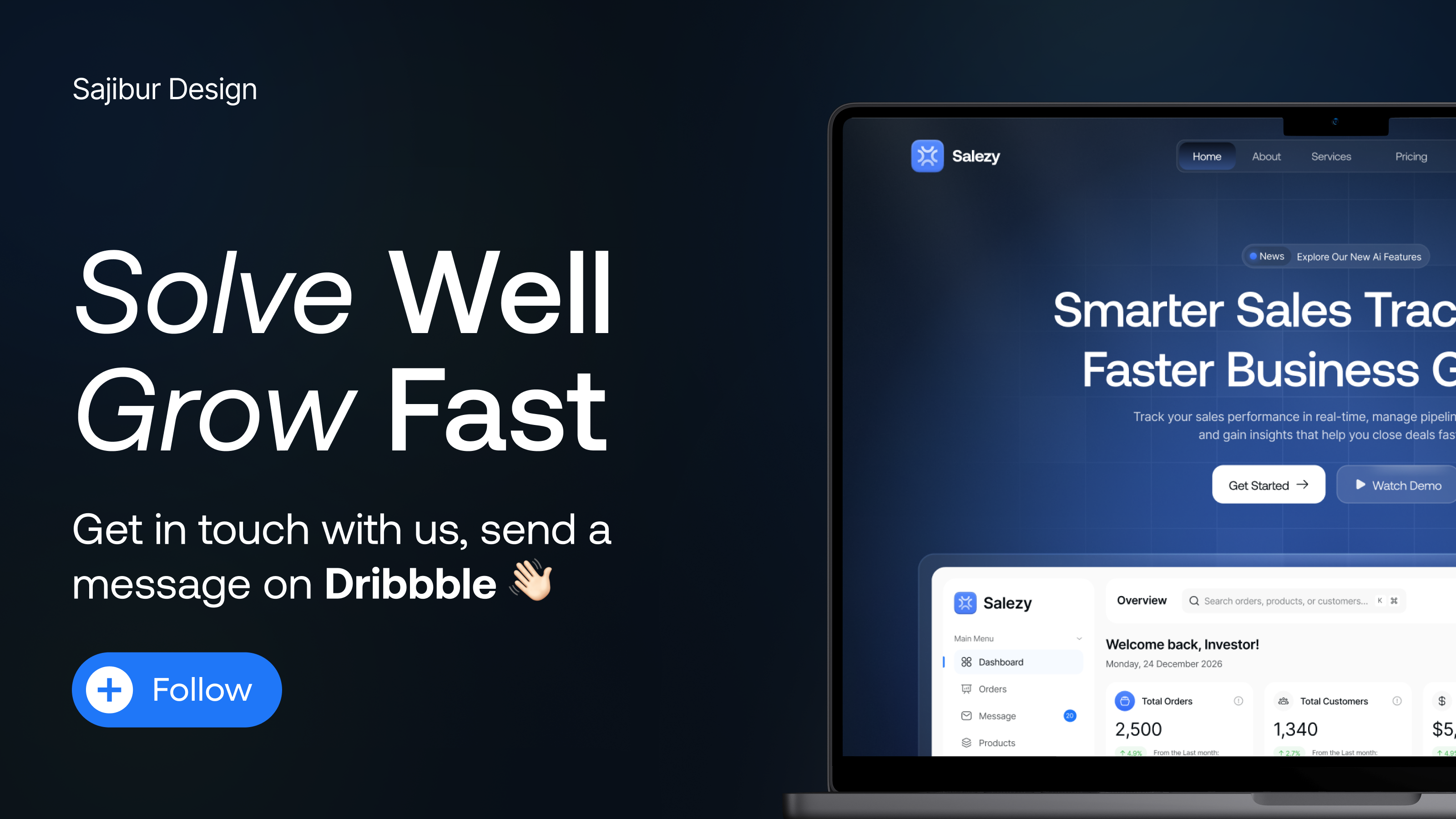 CRM SaaS Landing Page by Sajibur Rahman on Dribbble