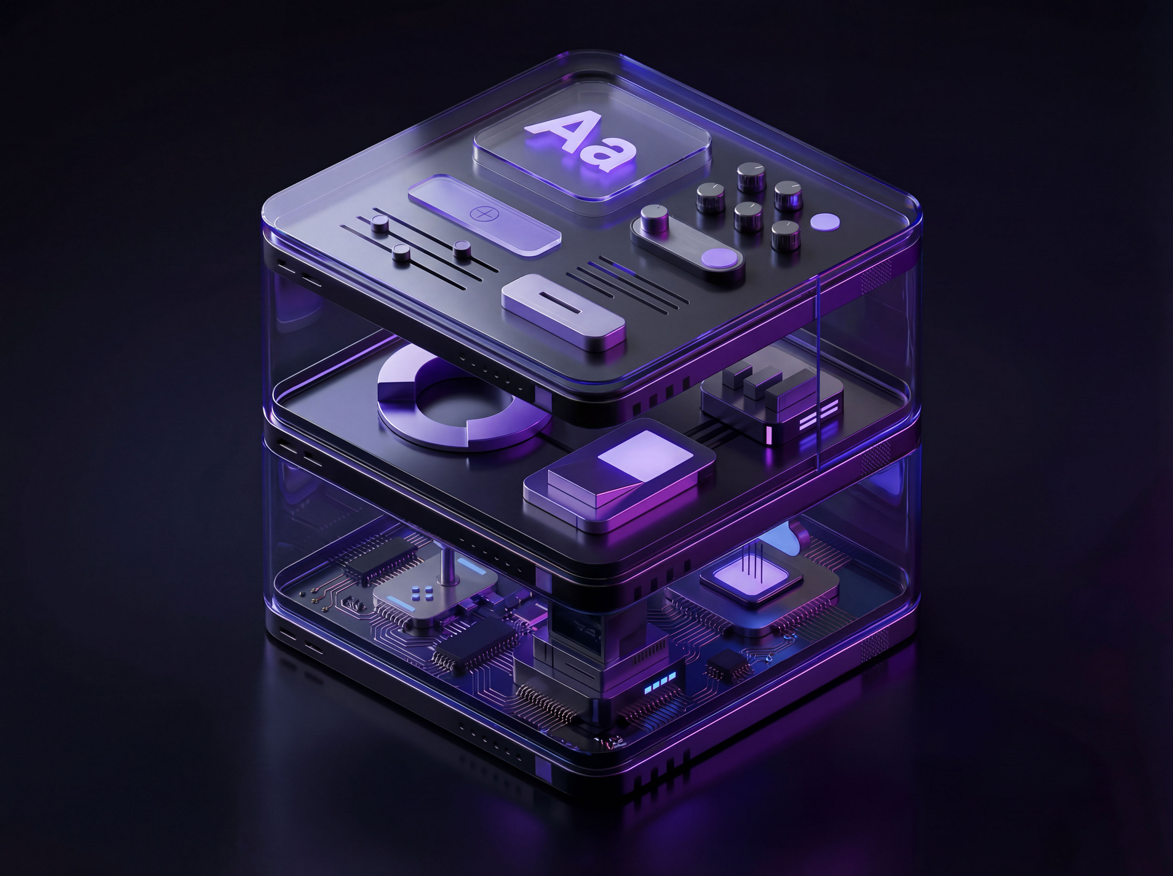 3D Athlos Tech Stack by Mako Tsereteli on Dribbble
