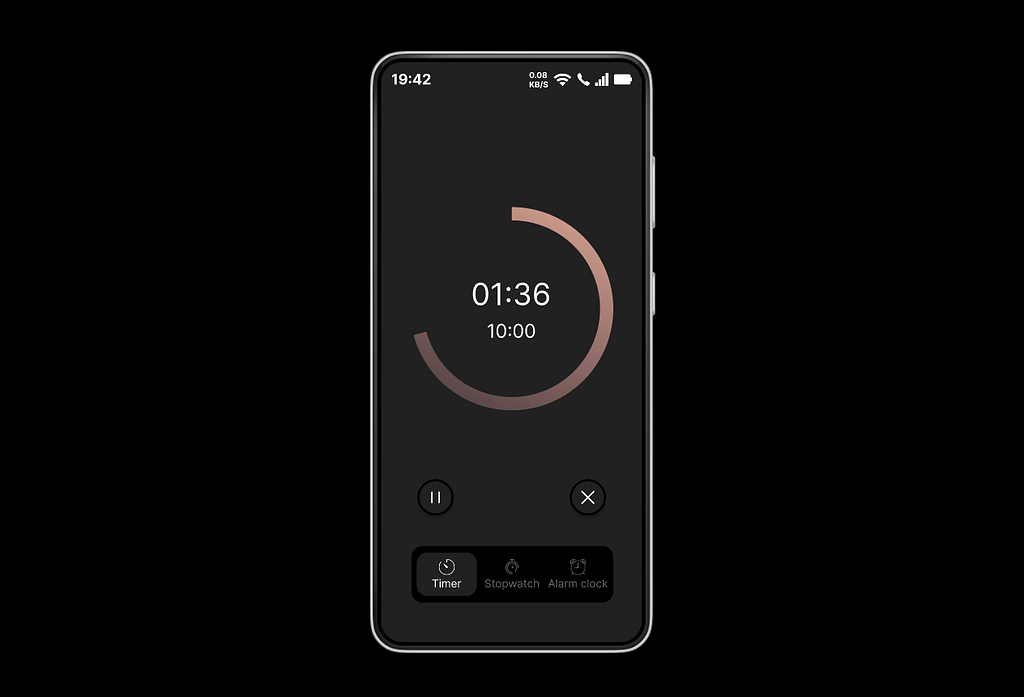 A simple stopwatch UI by Jaskirat Singh Bhui on Dribbble
