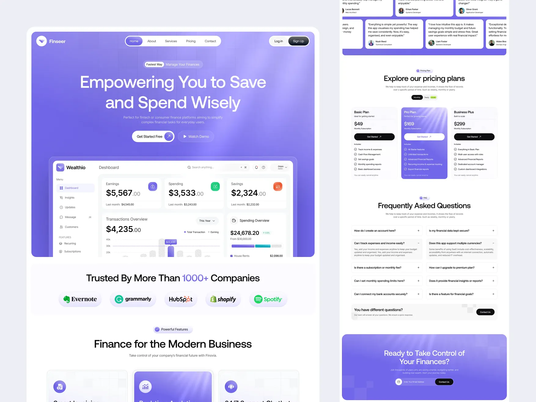 SaaS Landing Page by Oripio UI/UX on Dribbble