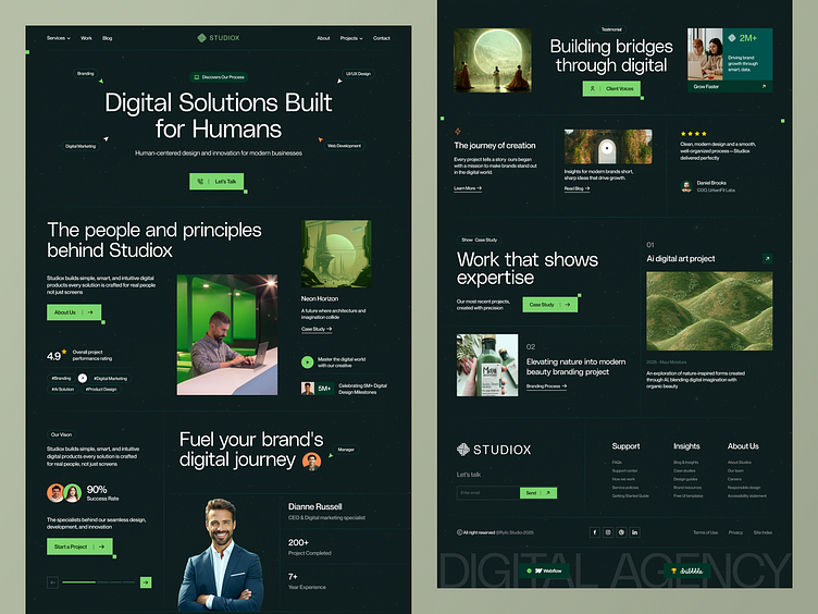 Studiox - Agency Landing Page by Rylic Studio on Dribbble