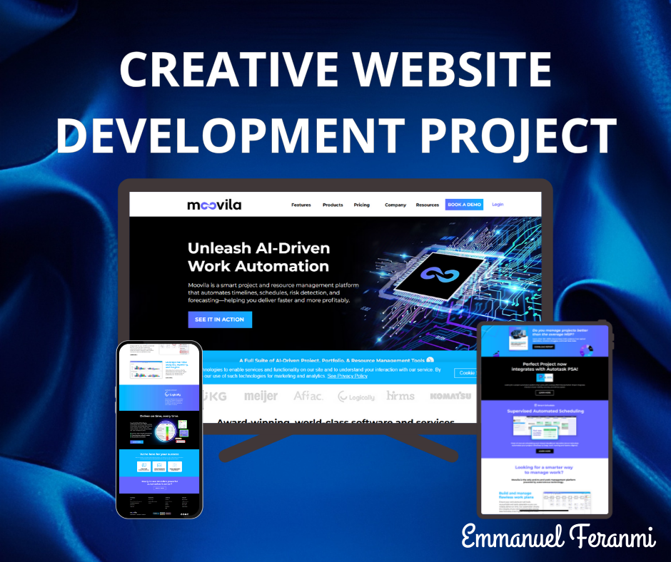 CREATIVE WEBSTITE DEVELOPMENT PROJECT FOR MOOVILA by Emmanuel Feranmi ...