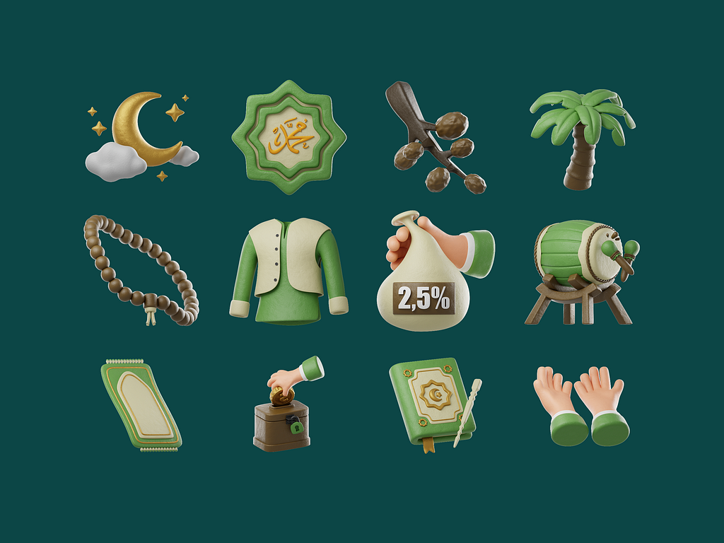 Ramadan 3D Icon Pack by MDSP Studio on Dribbble