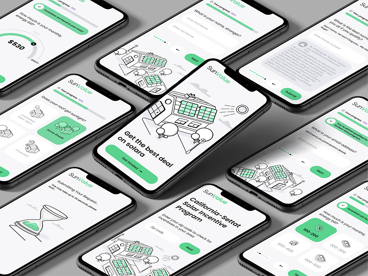 Energy Savings Mobile UI by Bouchra on Dribbble